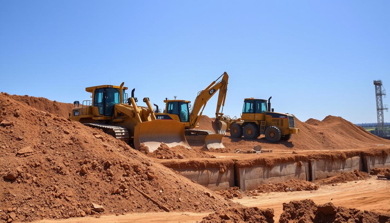 Movimientos de tierras y creación de plataformas para construcción