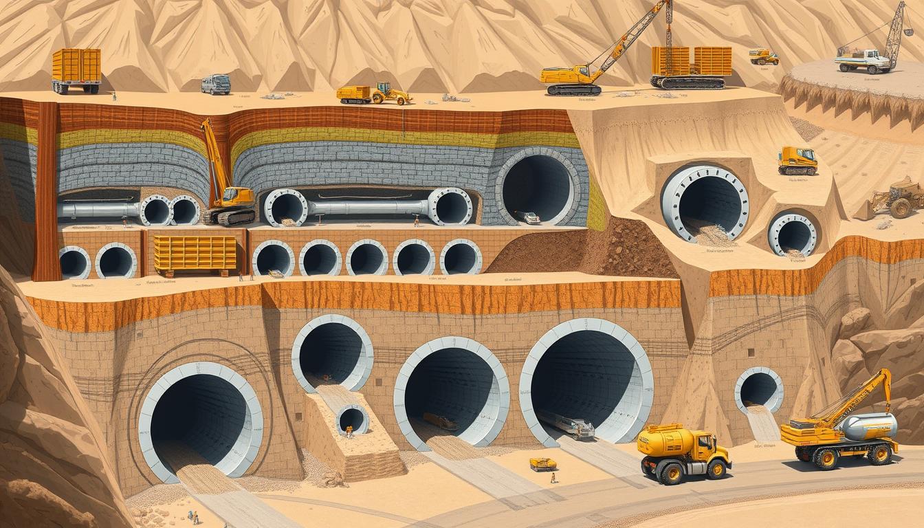 Movimientos de tierras y construcción de túneles subterráneos